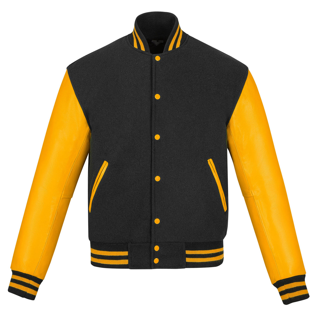 Warrior Gears Classic Hybrid Varsity Jacket University Letterman Bombe