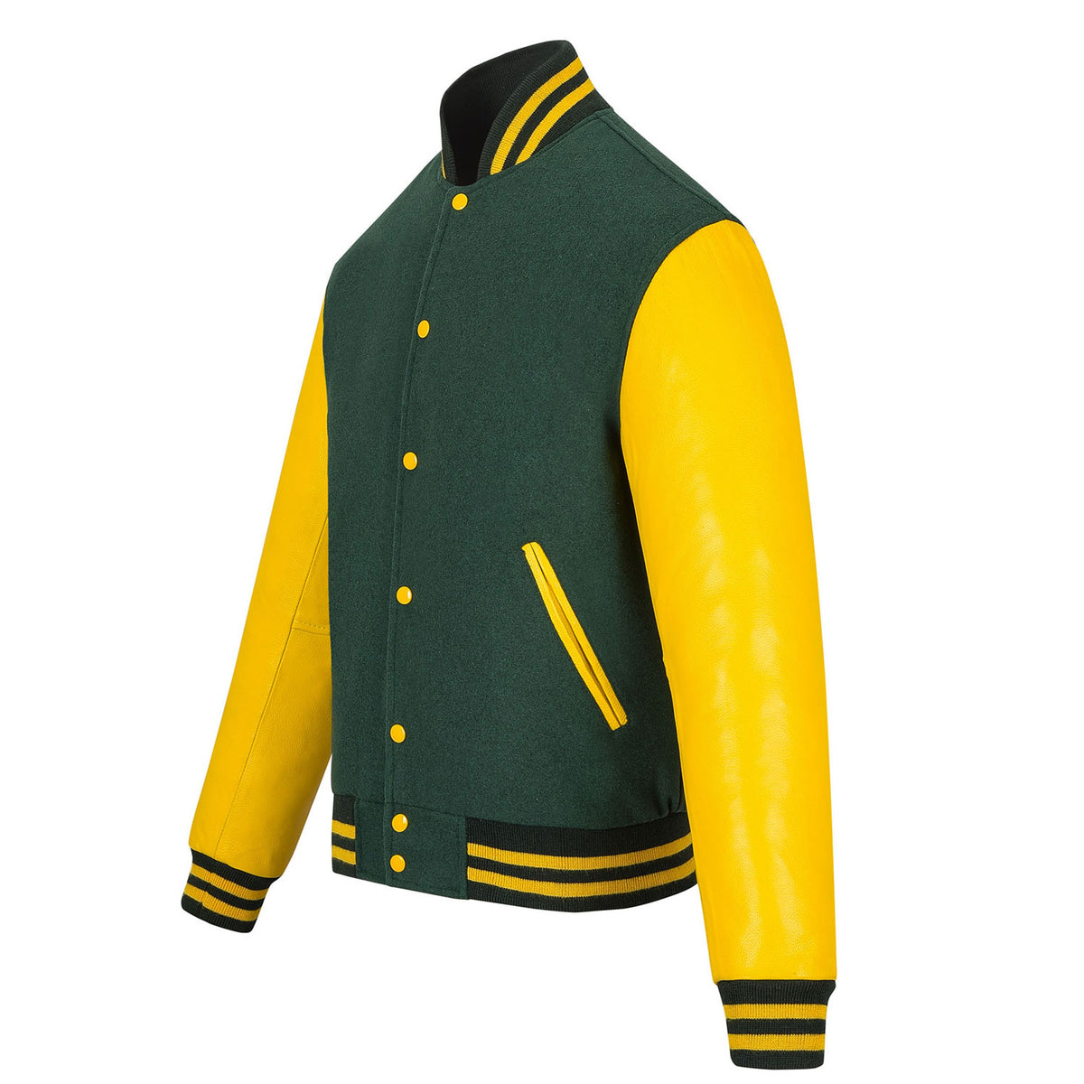 Warrior Gears Classic Hybrid Varsity Jacket University Letterman Bombe