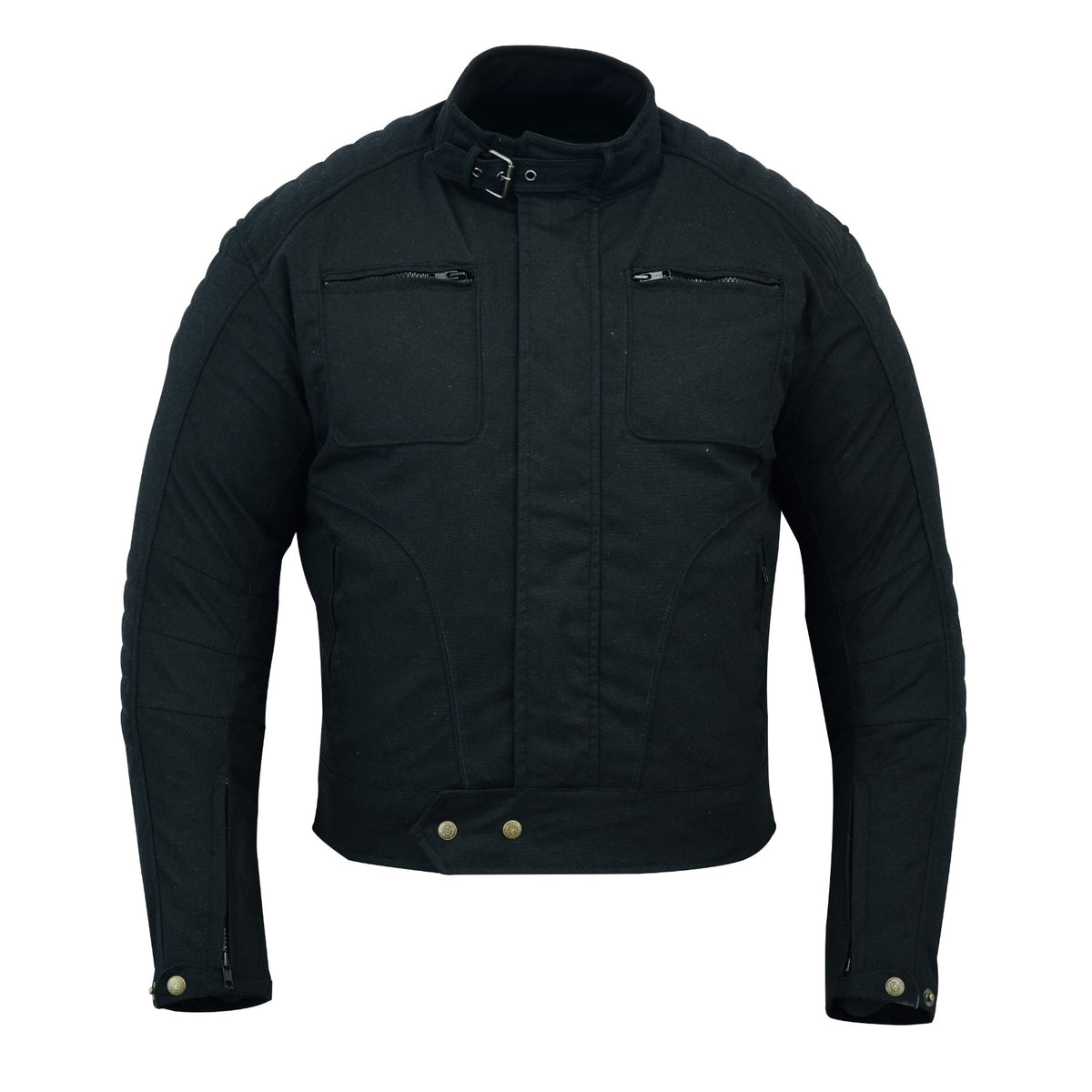 Warrior Gears® Men's Wax Cotton Waxed Motorcycle Jacket | Waterproof