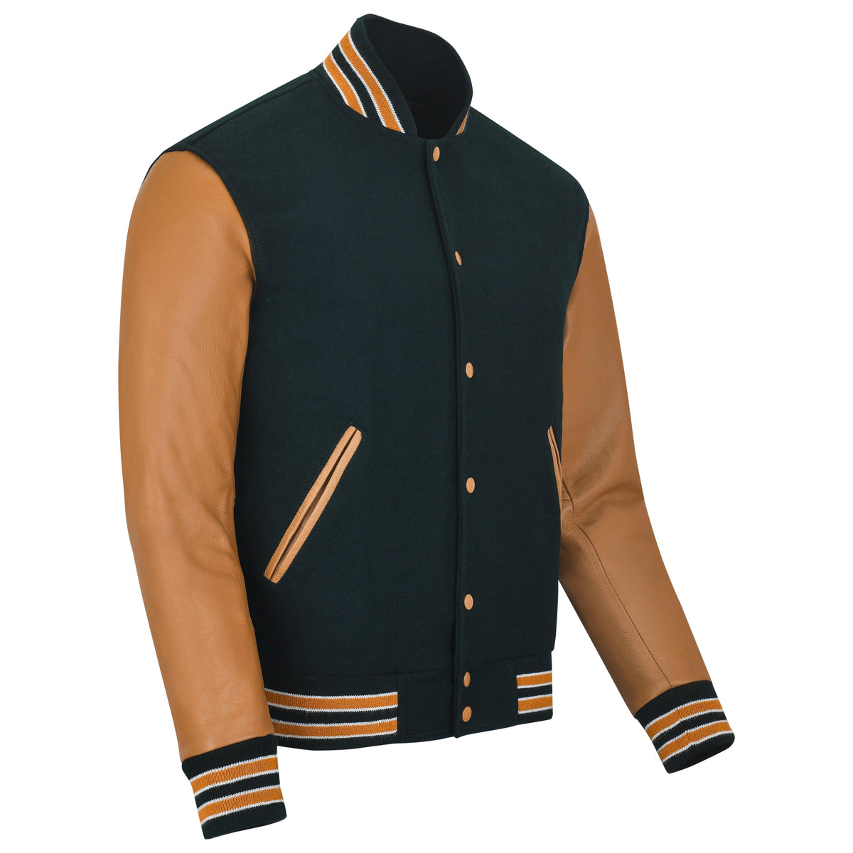 Warrior Gears® Varsity Jackets | Pure Wool Real Leather Bomber Jacket