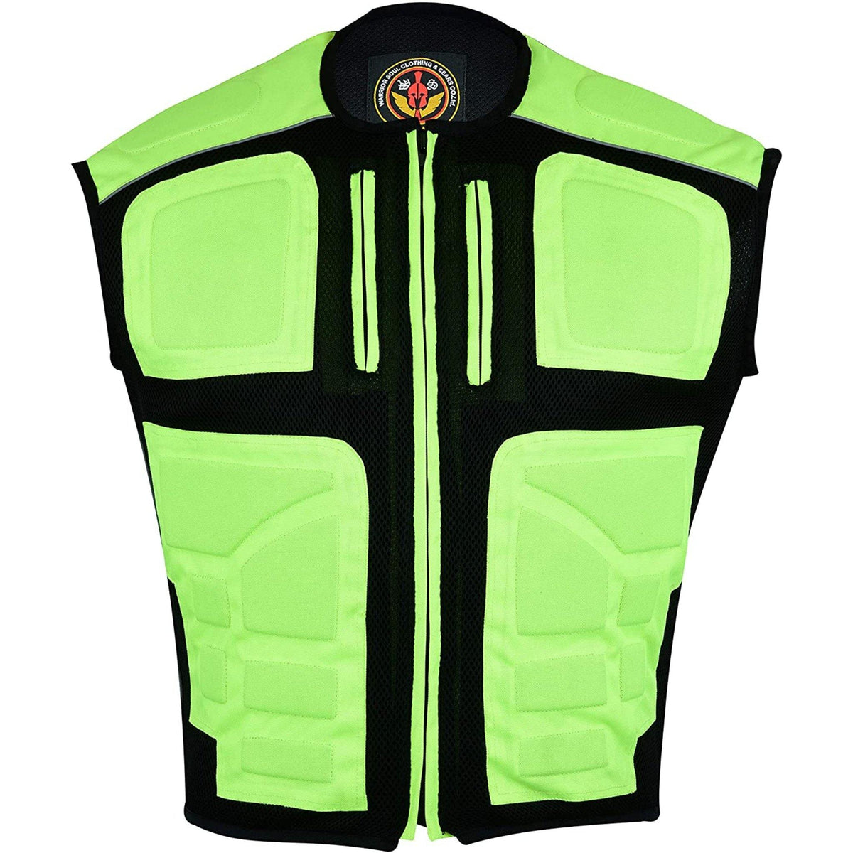 Men's Textile Mesh Motorcycle Hi Vis Vest, Men's Padded Motorbike Vest ...